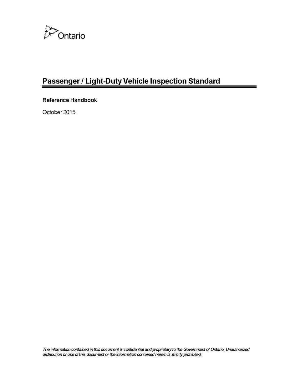 PSI-505 Ontario Passenger / Light-Duty Vehicle Inspection Checklist ...